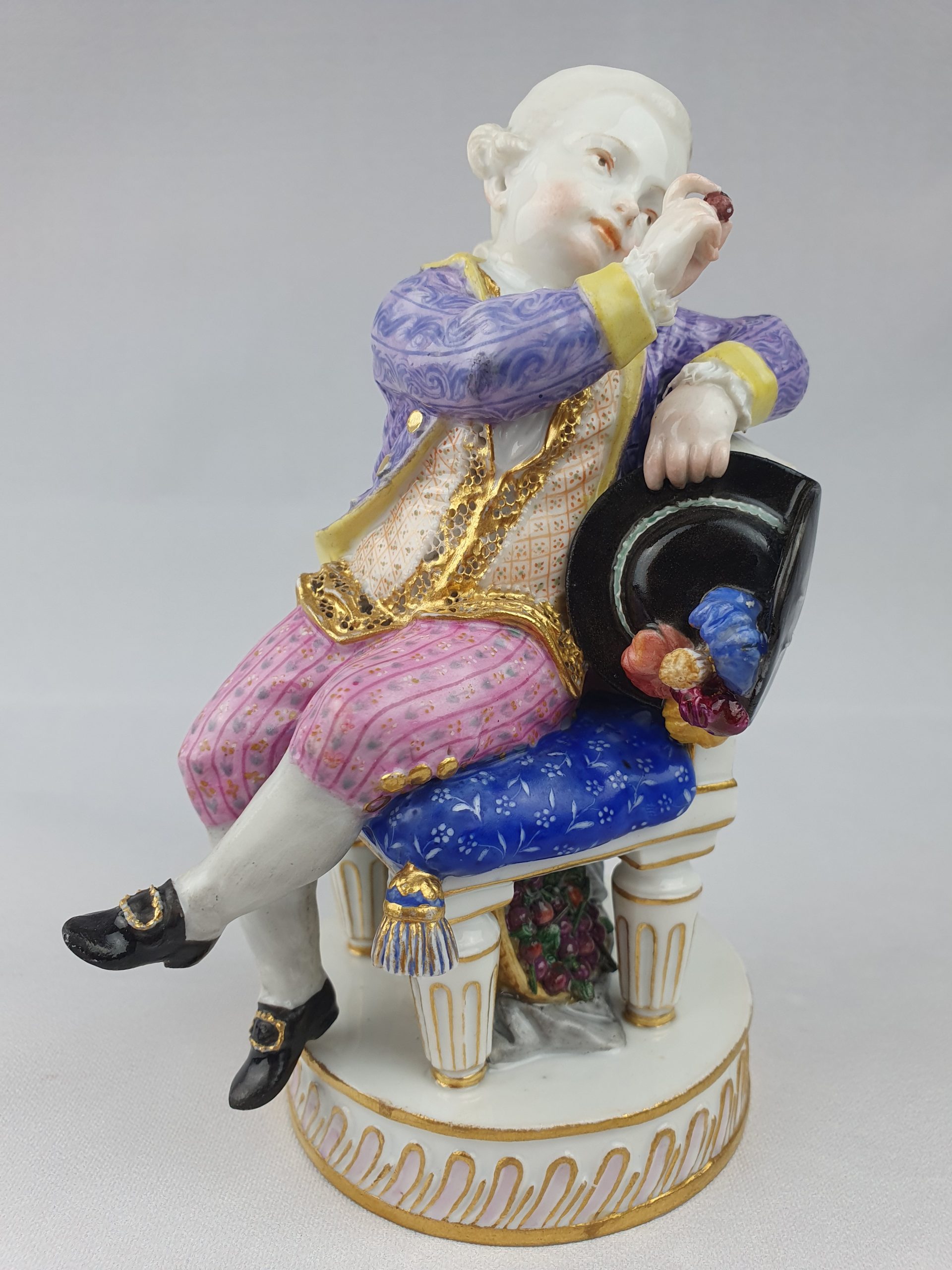 Seated Boy with Cherry - Meissen Showroom